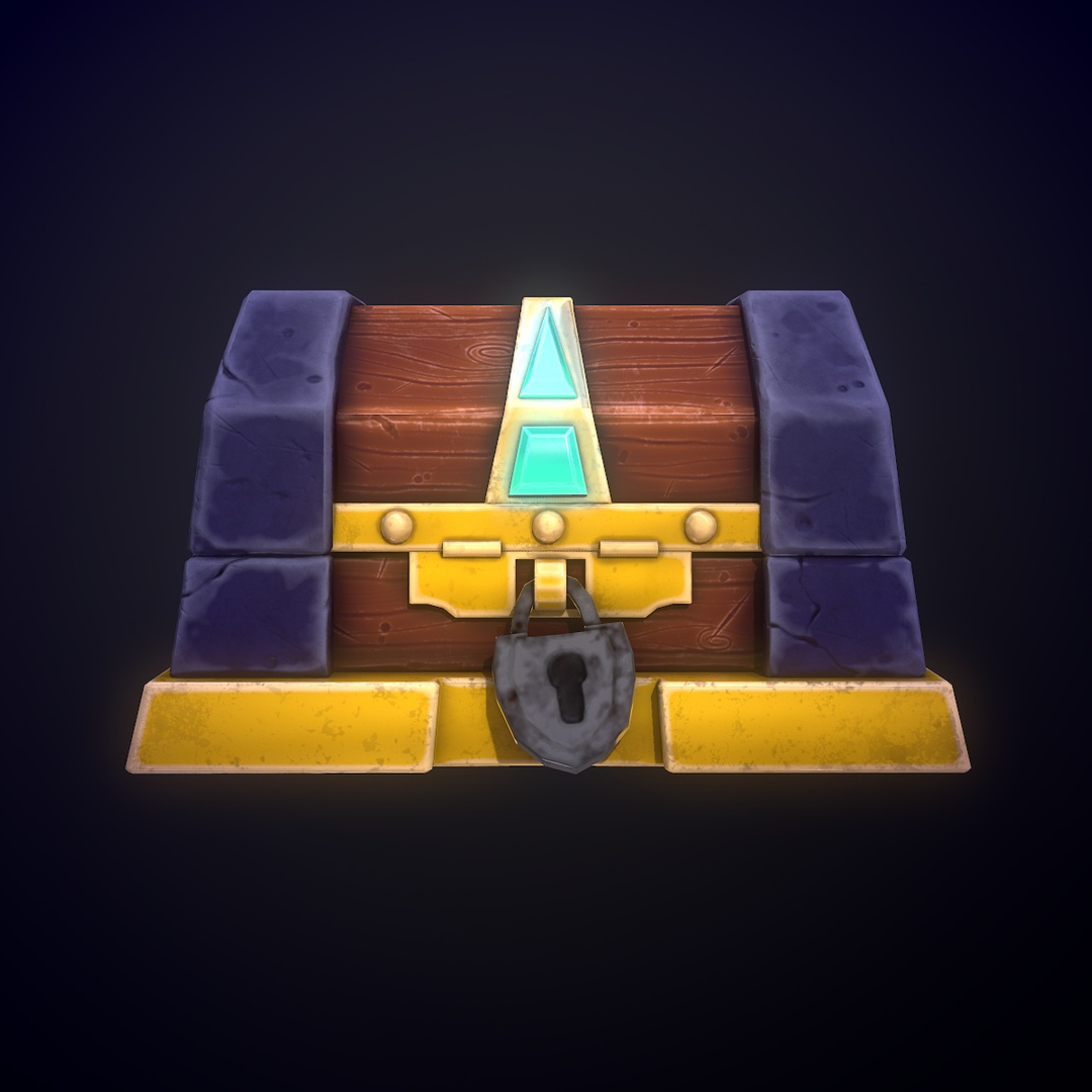 3D Cartoon Chest - TurboSquid 1590710