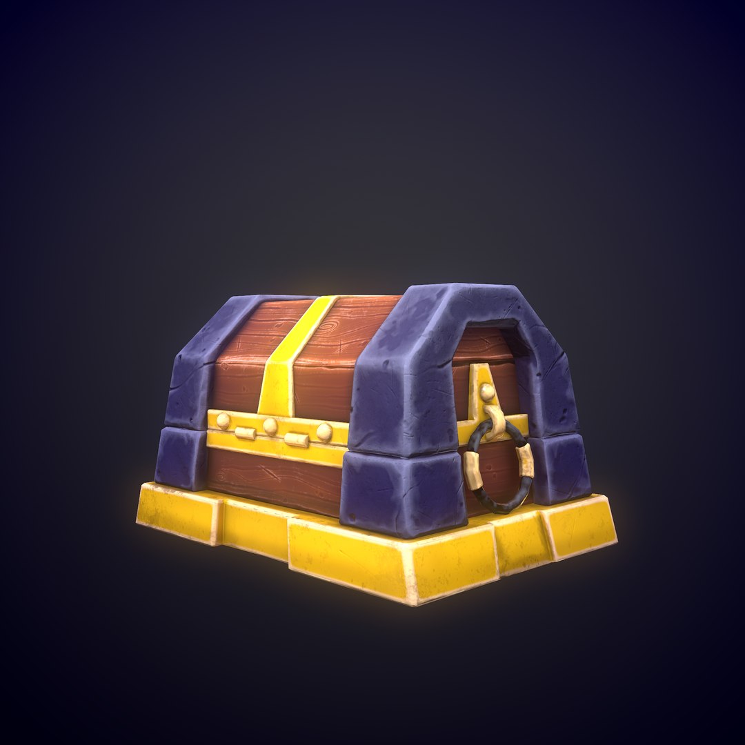 3D Cartoon Chest - TurboSquid 1590710