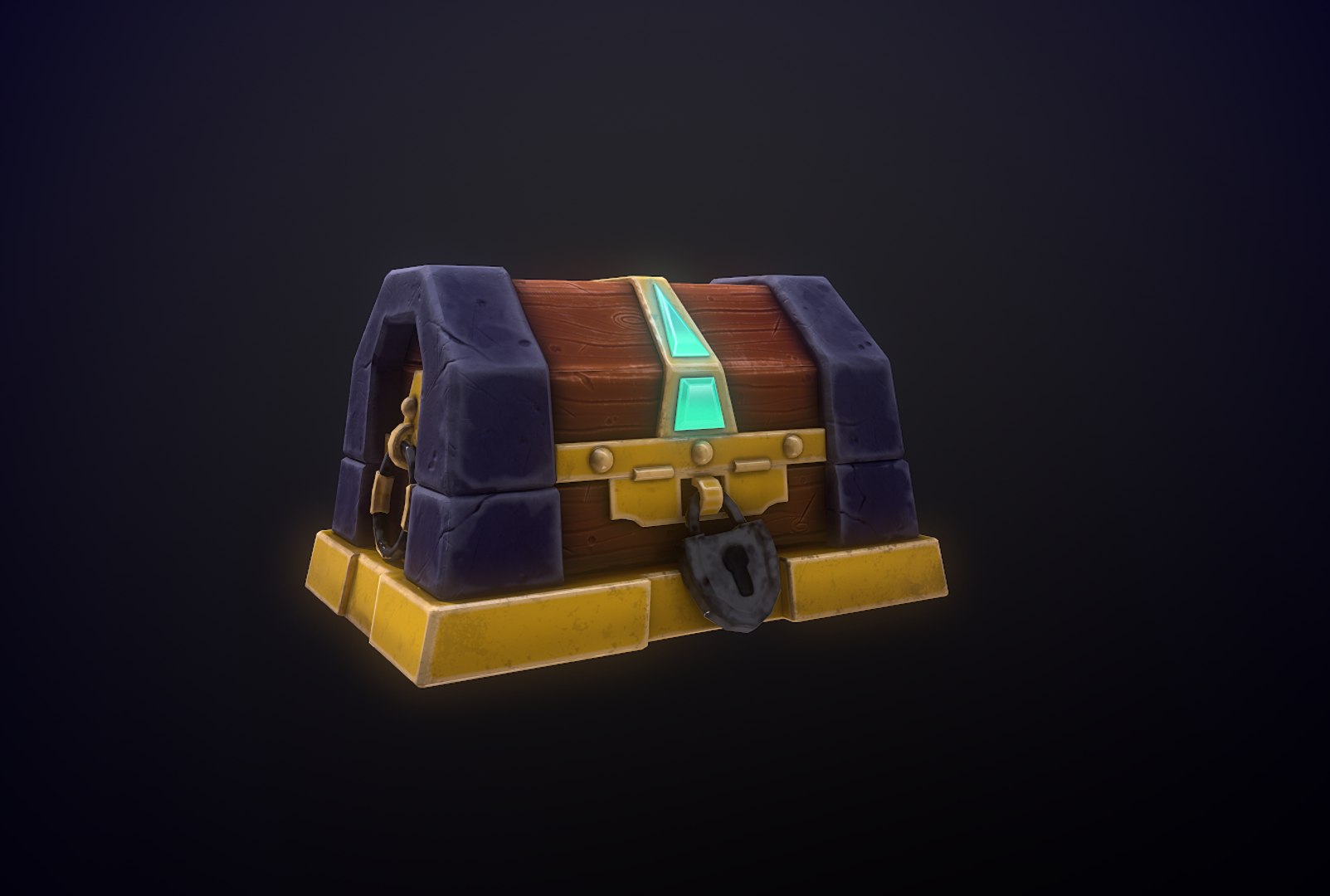 3D Cartoon Chest - TurboSquid 1590710