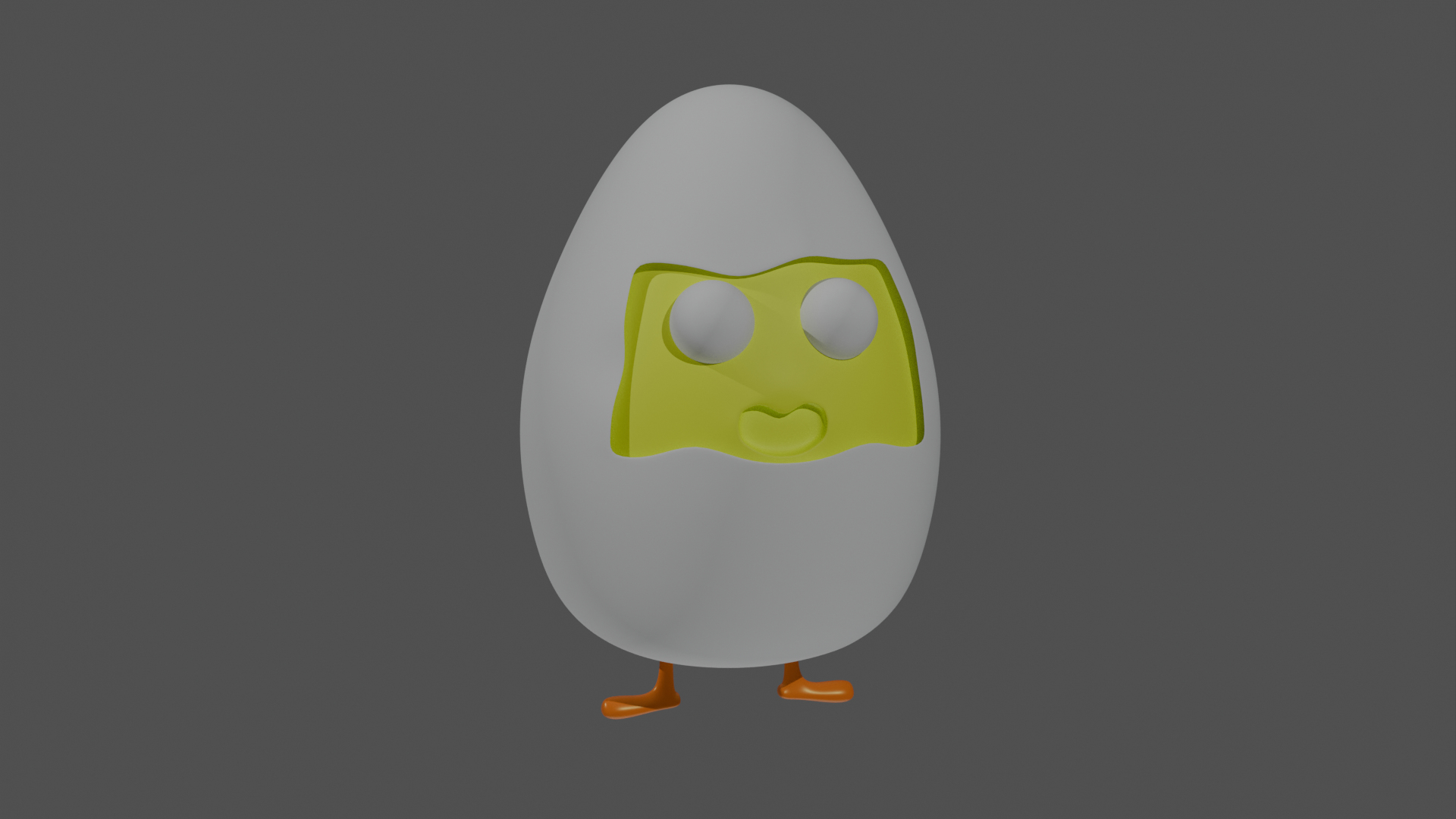 Egg Cartoon Character Model - TurboSquid 2188305