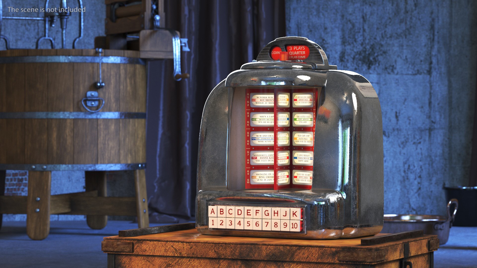 Retro Tabletop Jukebox 3D Model - TurboSquid 2350512