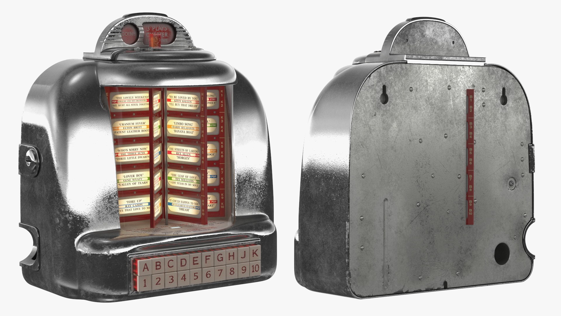 Retro Tabletop Jukebox 3D Model - TurboSquid 2350512