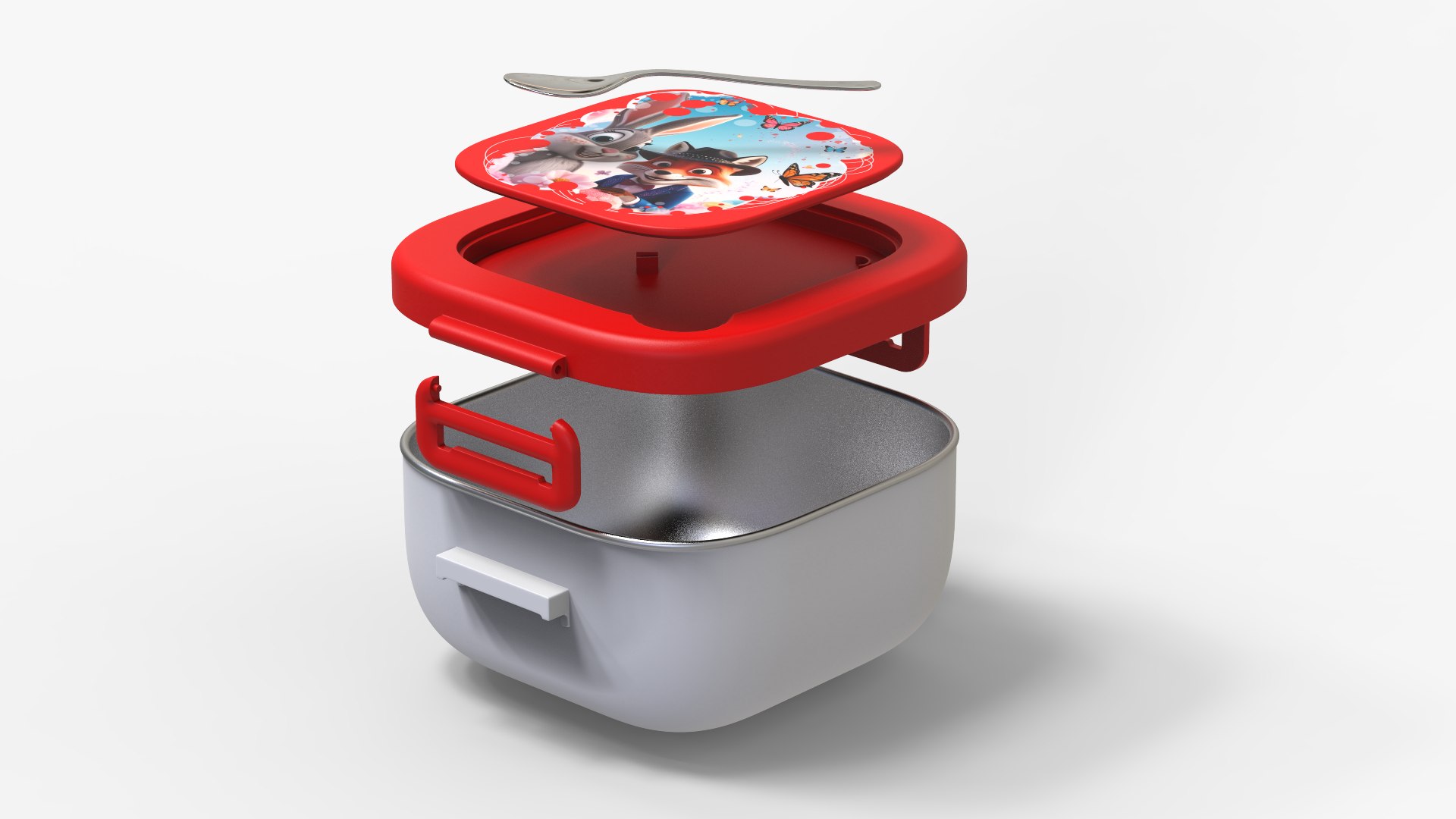 Mini Stainless Steel Lunch Box 3D - TurboSquid 2324266