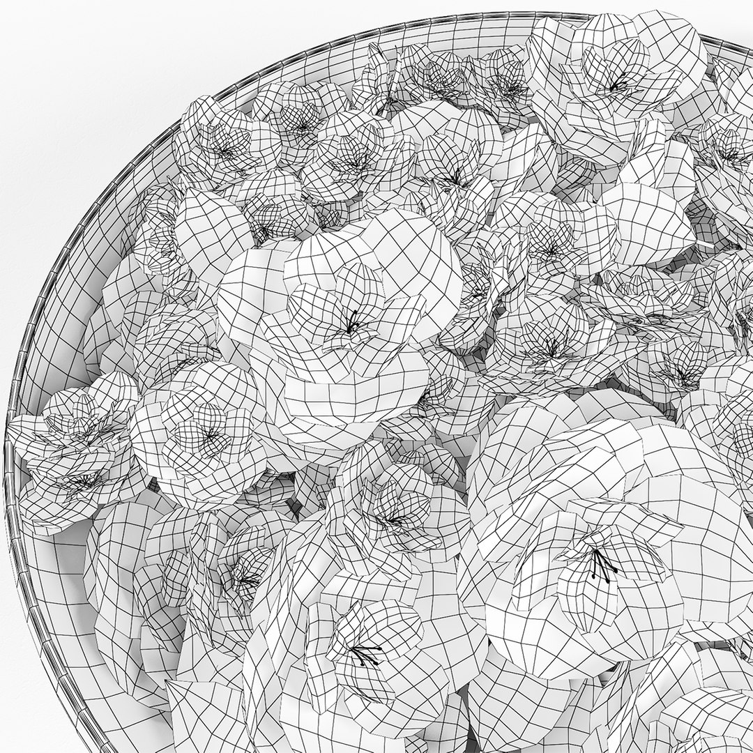 3d model platter flowers