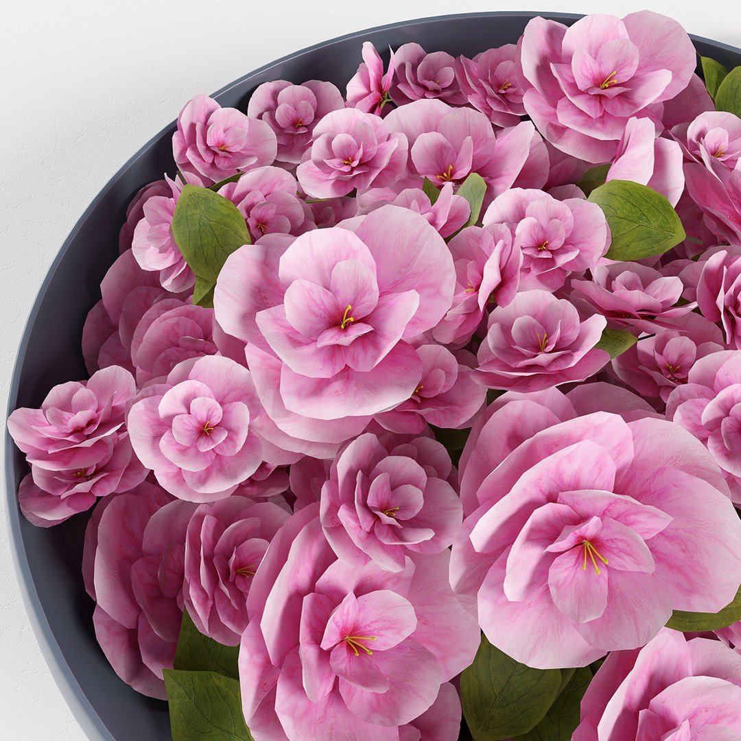 3d model platter flowers