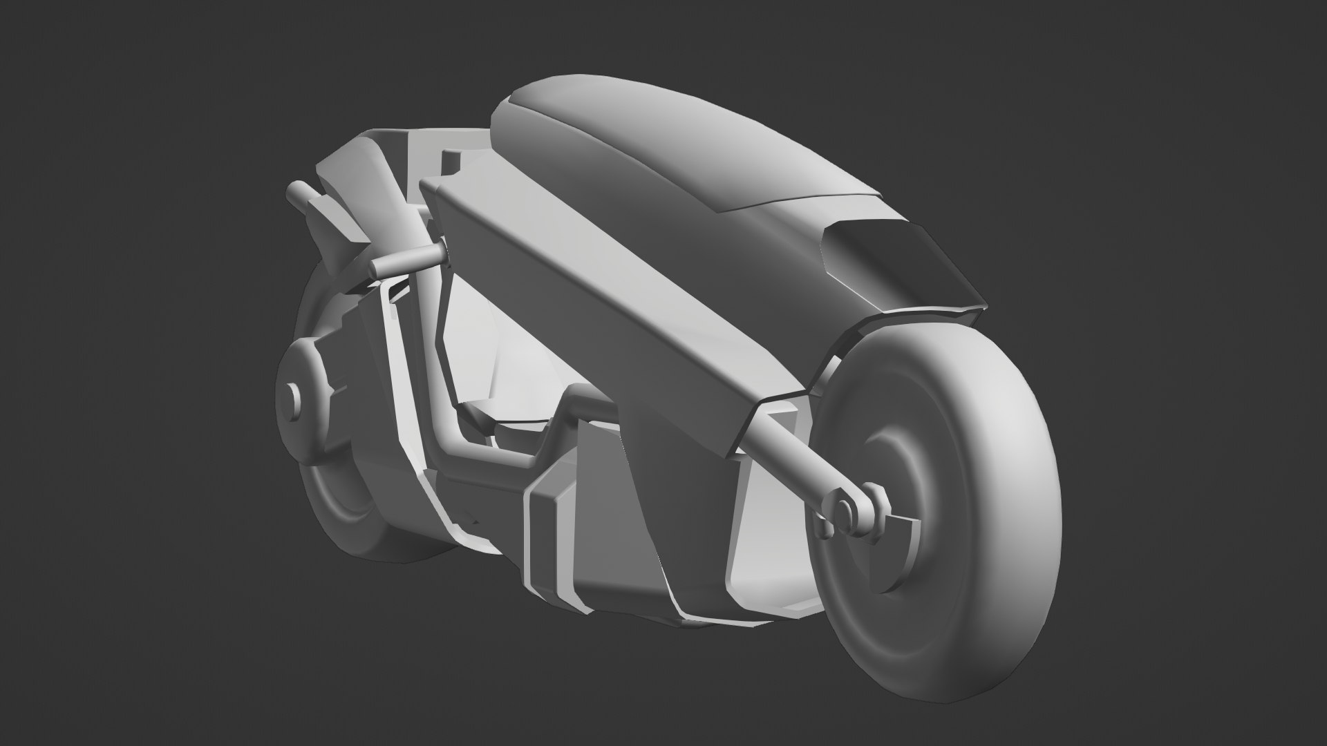 Akira Bike Futuristic Sci-Fi Motorcycle 3D Model Low-poly 3D Model 3D ...