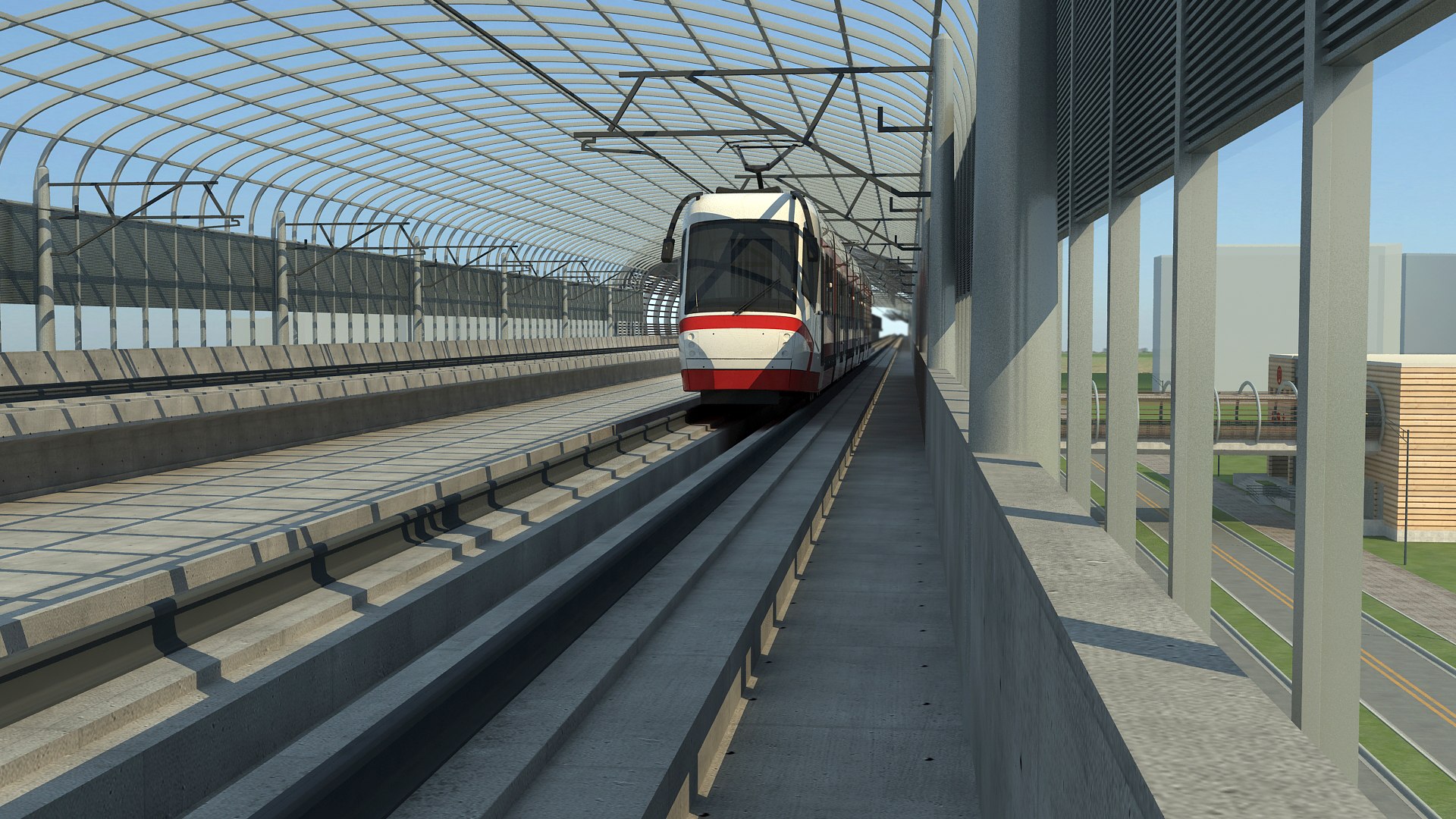 3D Model Light Rail Station Collection 03 - TurboSquid 2062536
