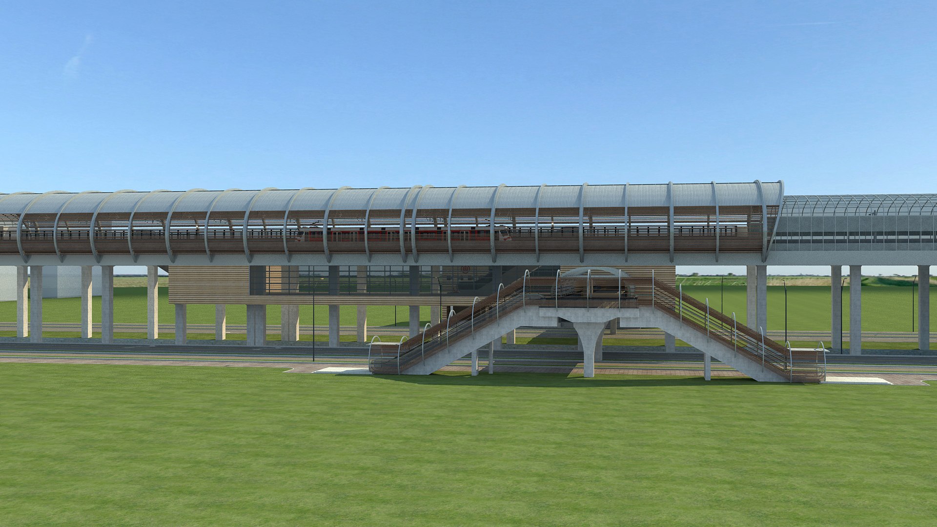 3D Model Light Rail Station Collection 03 - TurboSquid 2062536