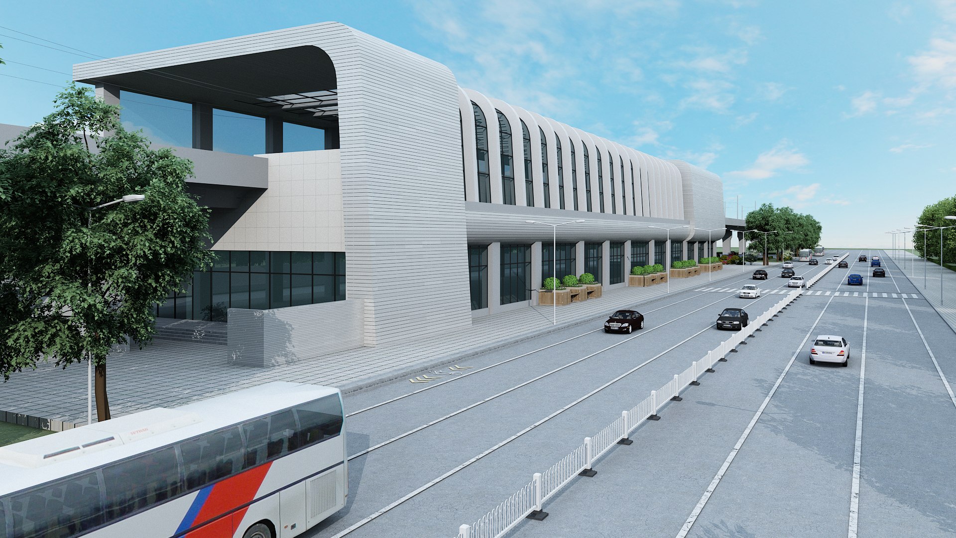 3D Model Light Rail Station Collection 03 - TurboSquid 2062536