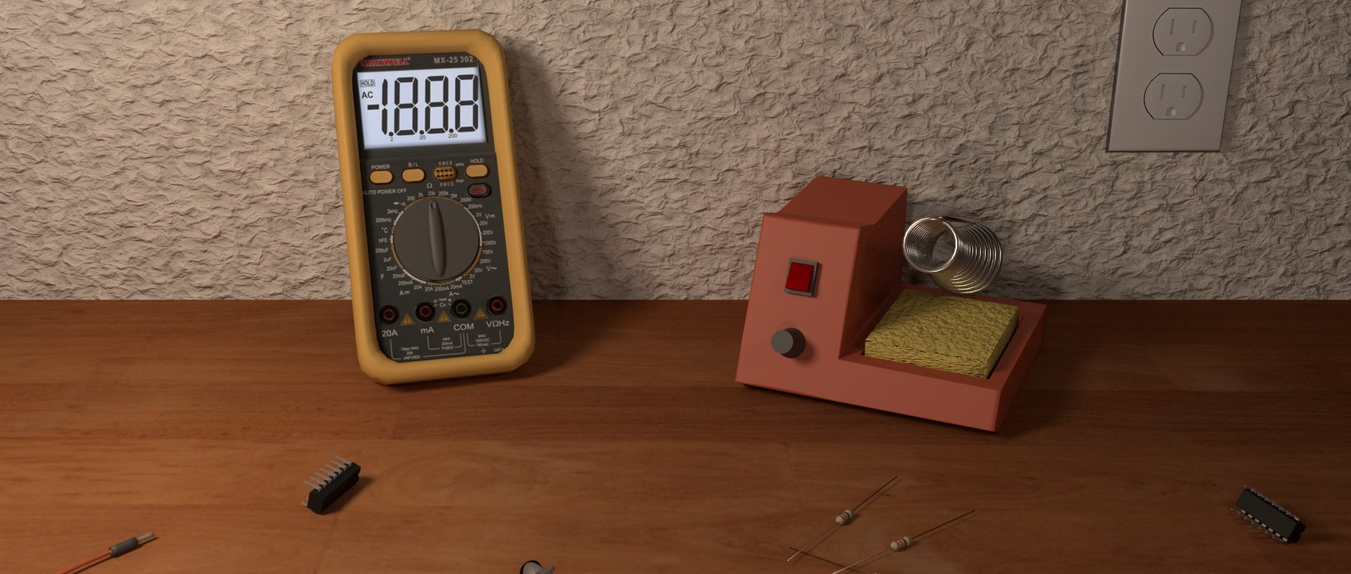 3d Soldering Iron Led Model