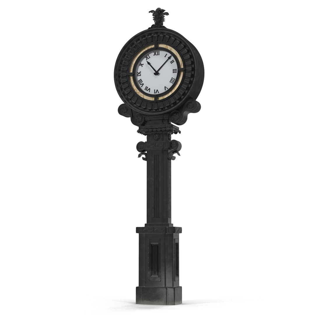 New York Street Clocks Model - TurboSquid 1530202