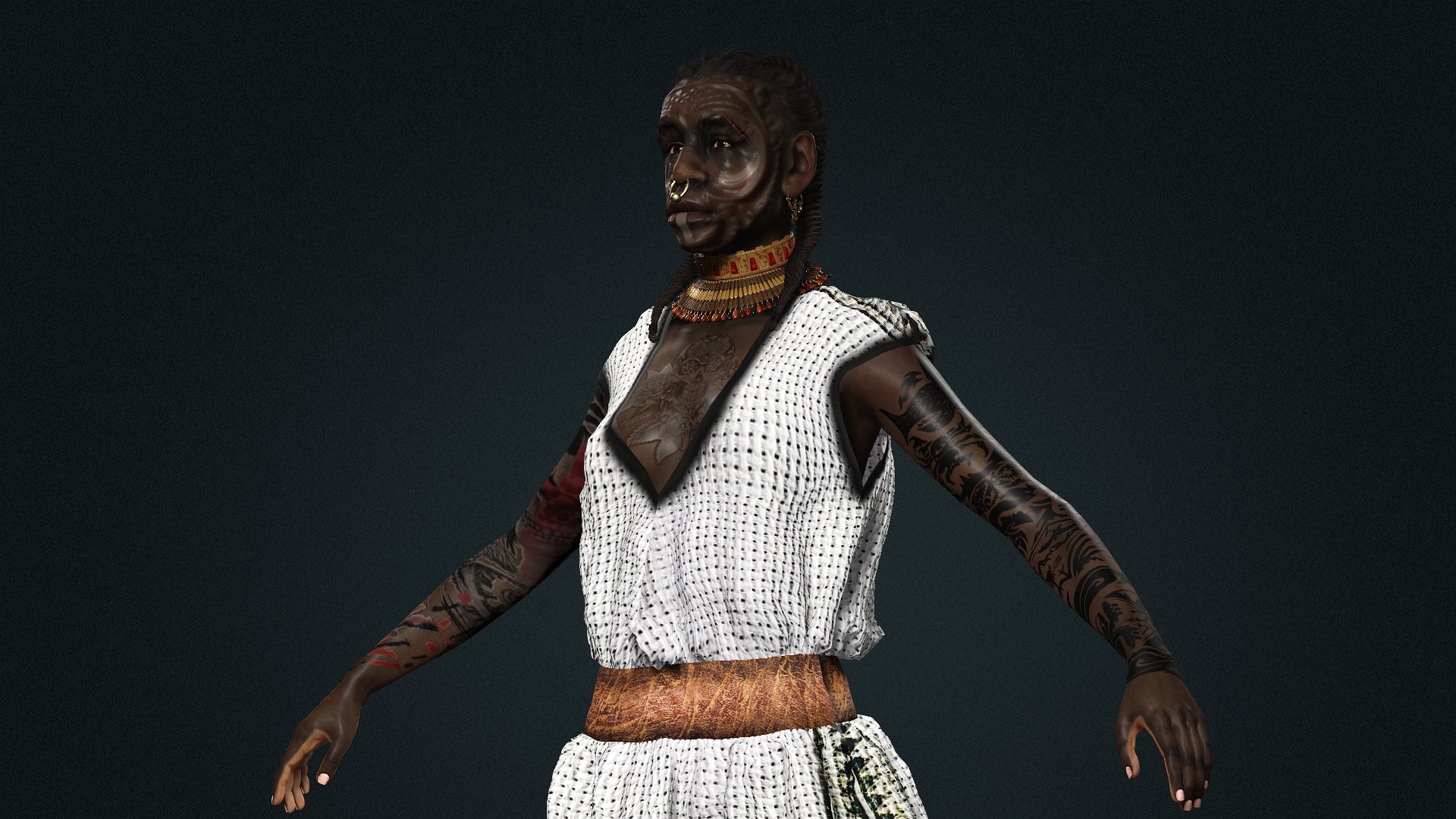 3D African Tribal Woman - 3D Character Model Model - TurboSquid 2235773