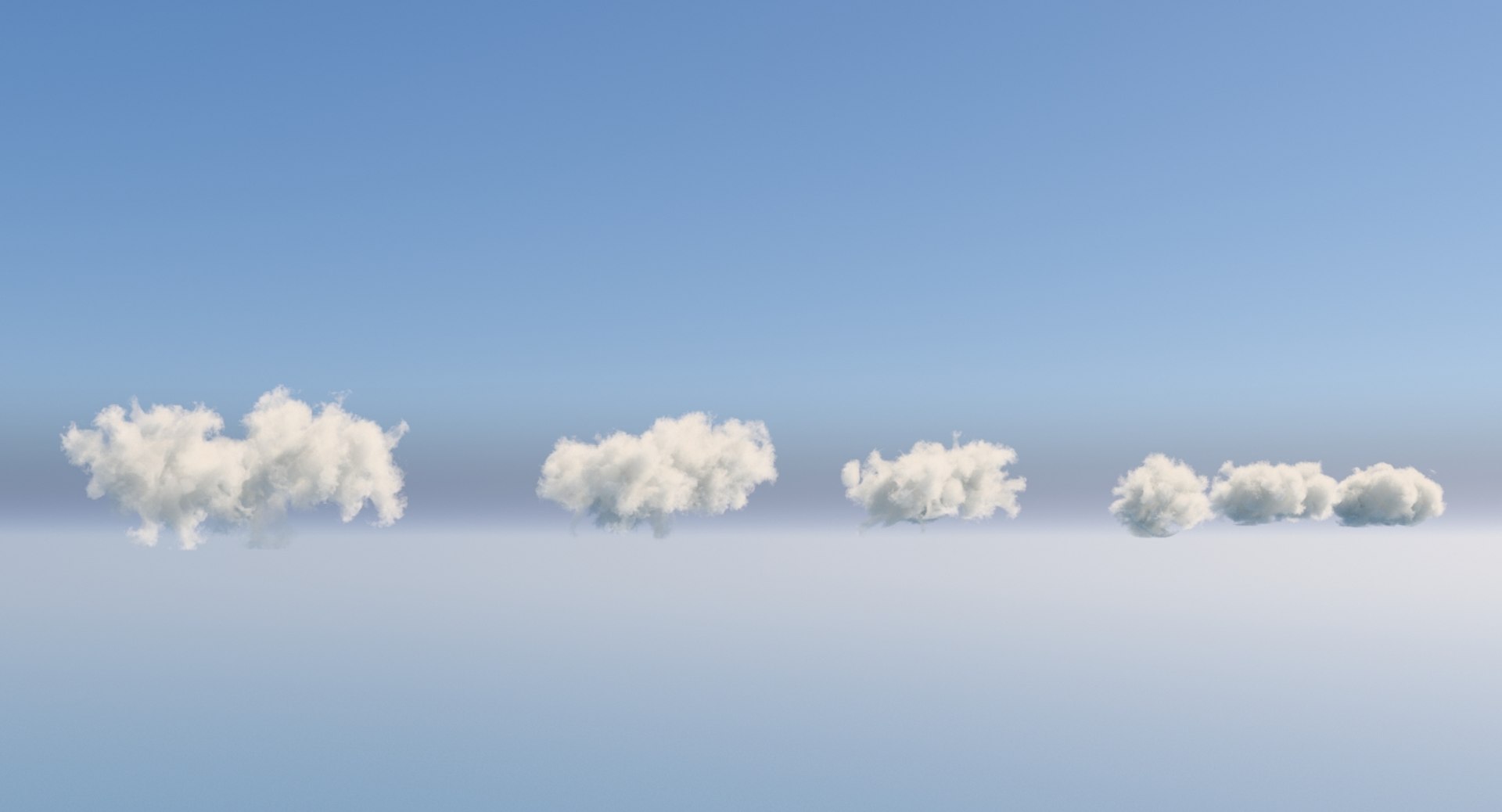 3d pack clouds model