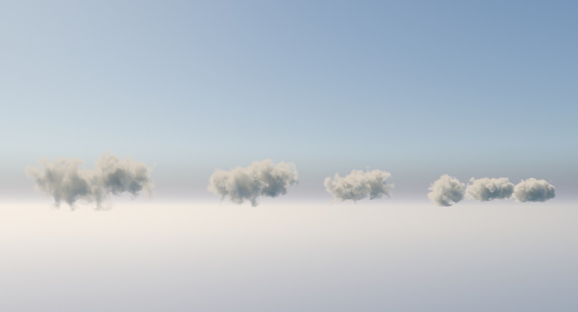 3d pack clouds model