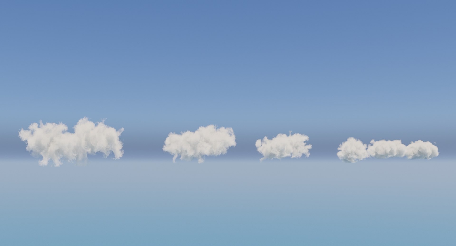 3d pack clouds model