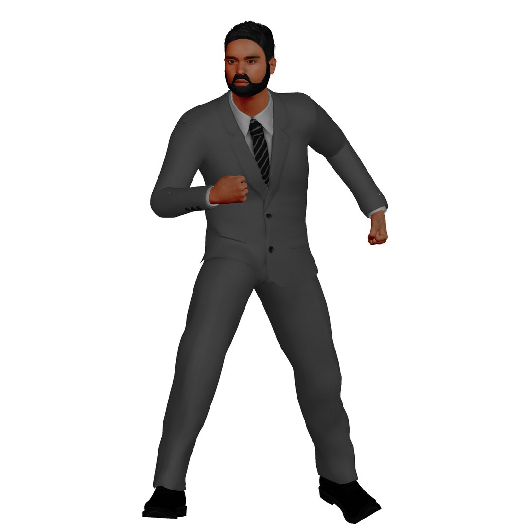 Adult Man Beard Character 3D Model - TurboSquid 1608084