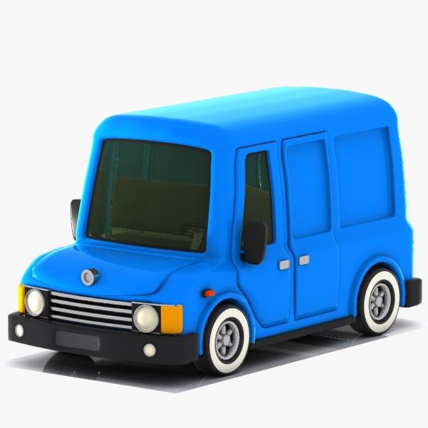 3d cartoon van car model
