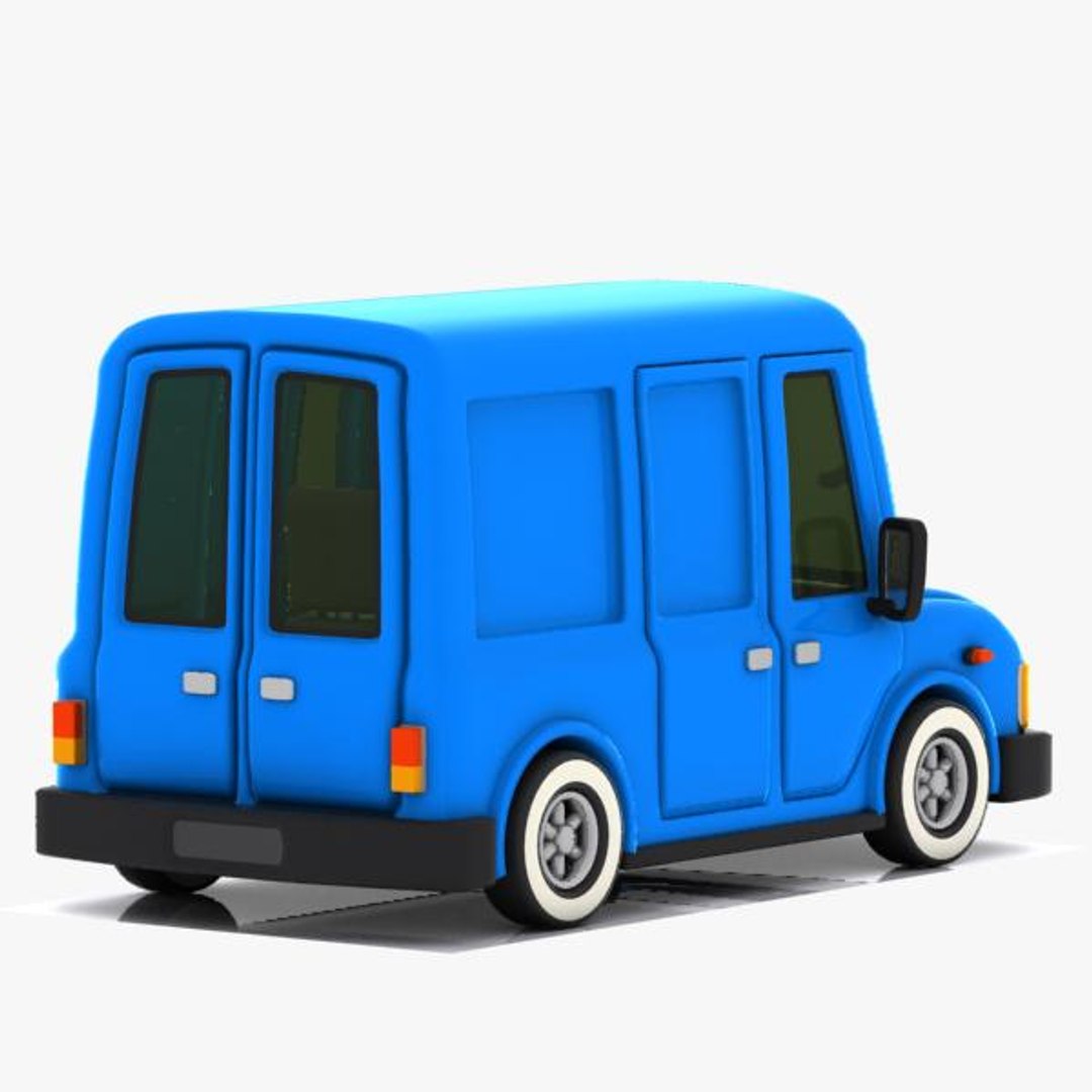3d Cartoon Van Car Model