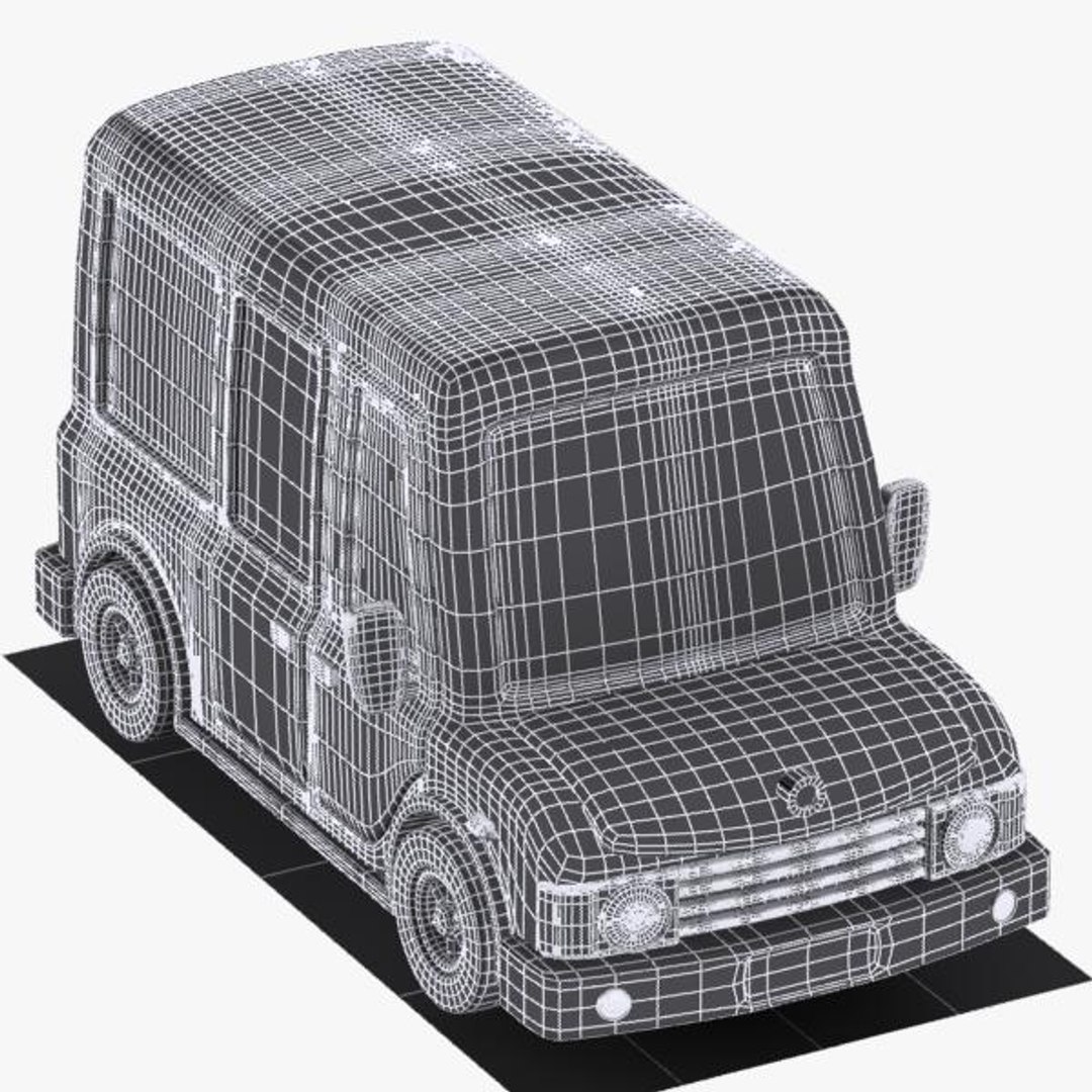 3d Cartoon Van Car Model