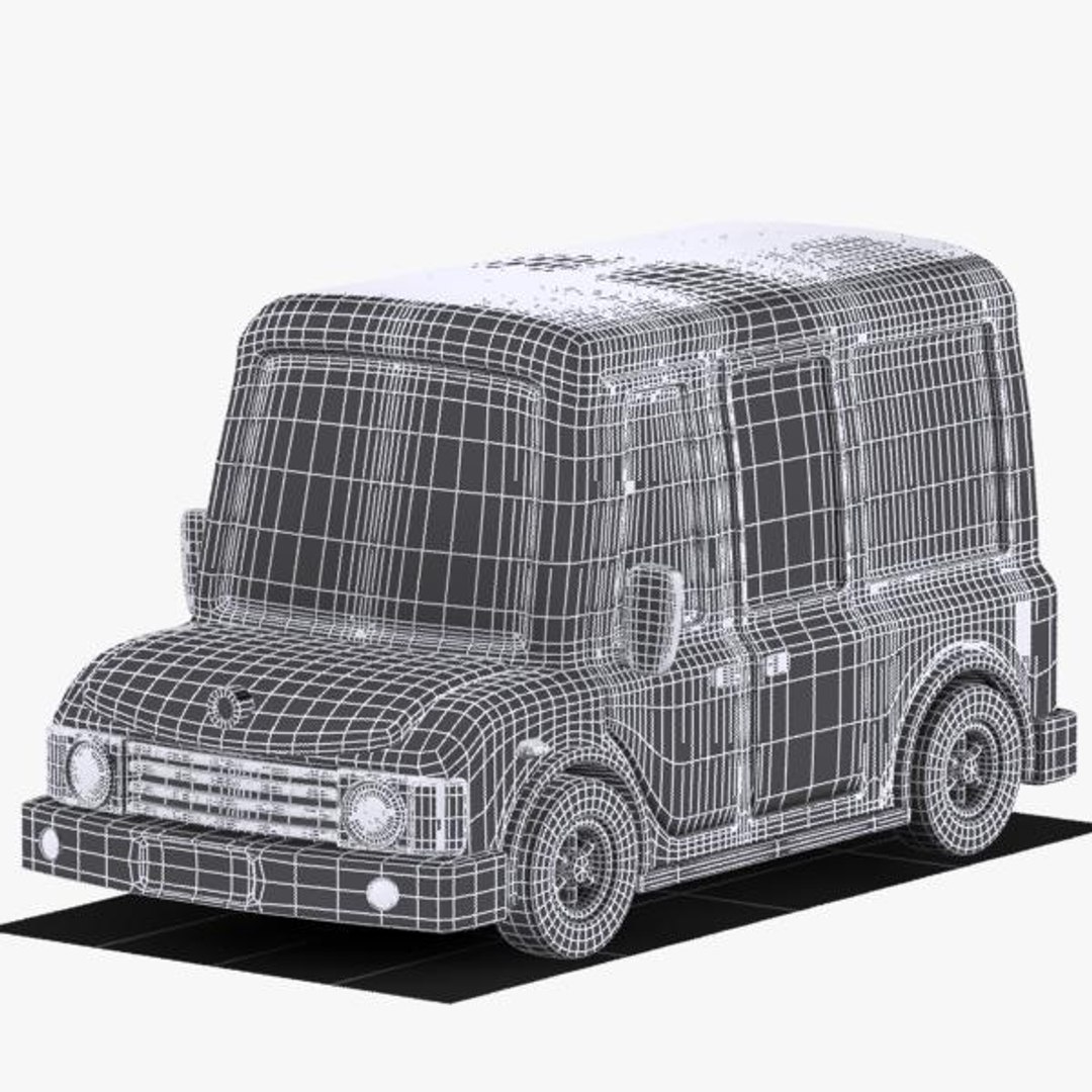 3d Cartoon Van Car Model