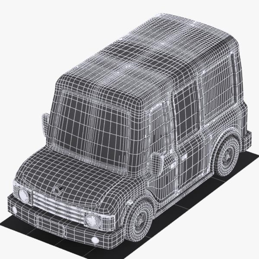 3d Cartoon Van Car Model