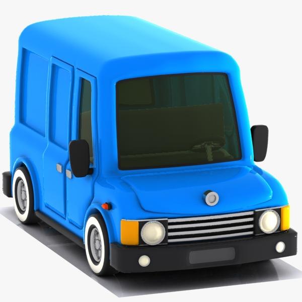 3d cartoon van car model