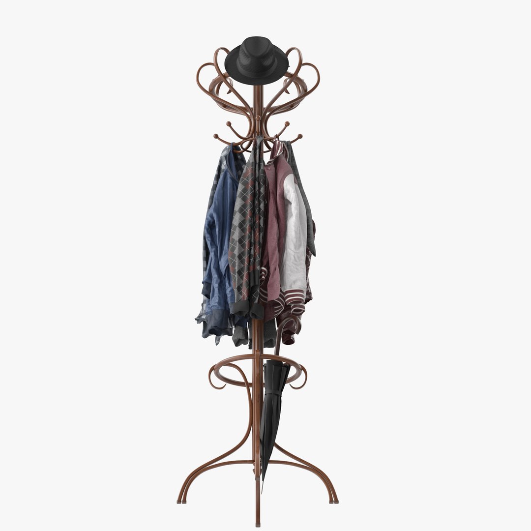 Bentwood Hat Coat Stand 3D Model - TurboSquid 1430862