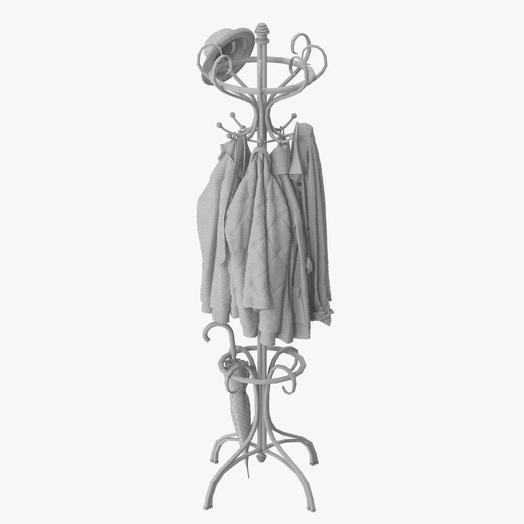 Bentwood Hat Coat Stand 3D Model - TurboSquid 1430862