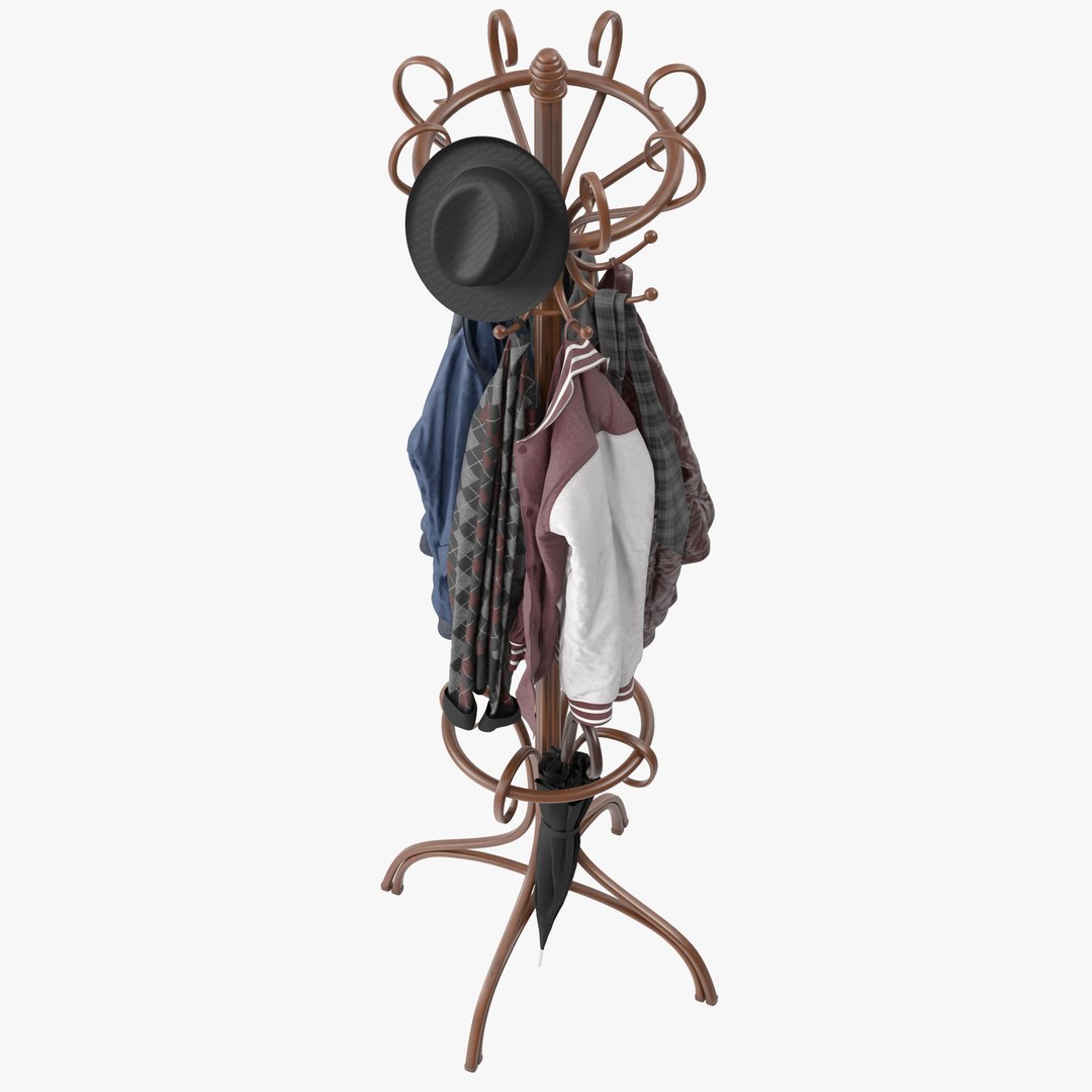Bentwood Hat Coat Stand 3D Model - TurboSquid 1430862