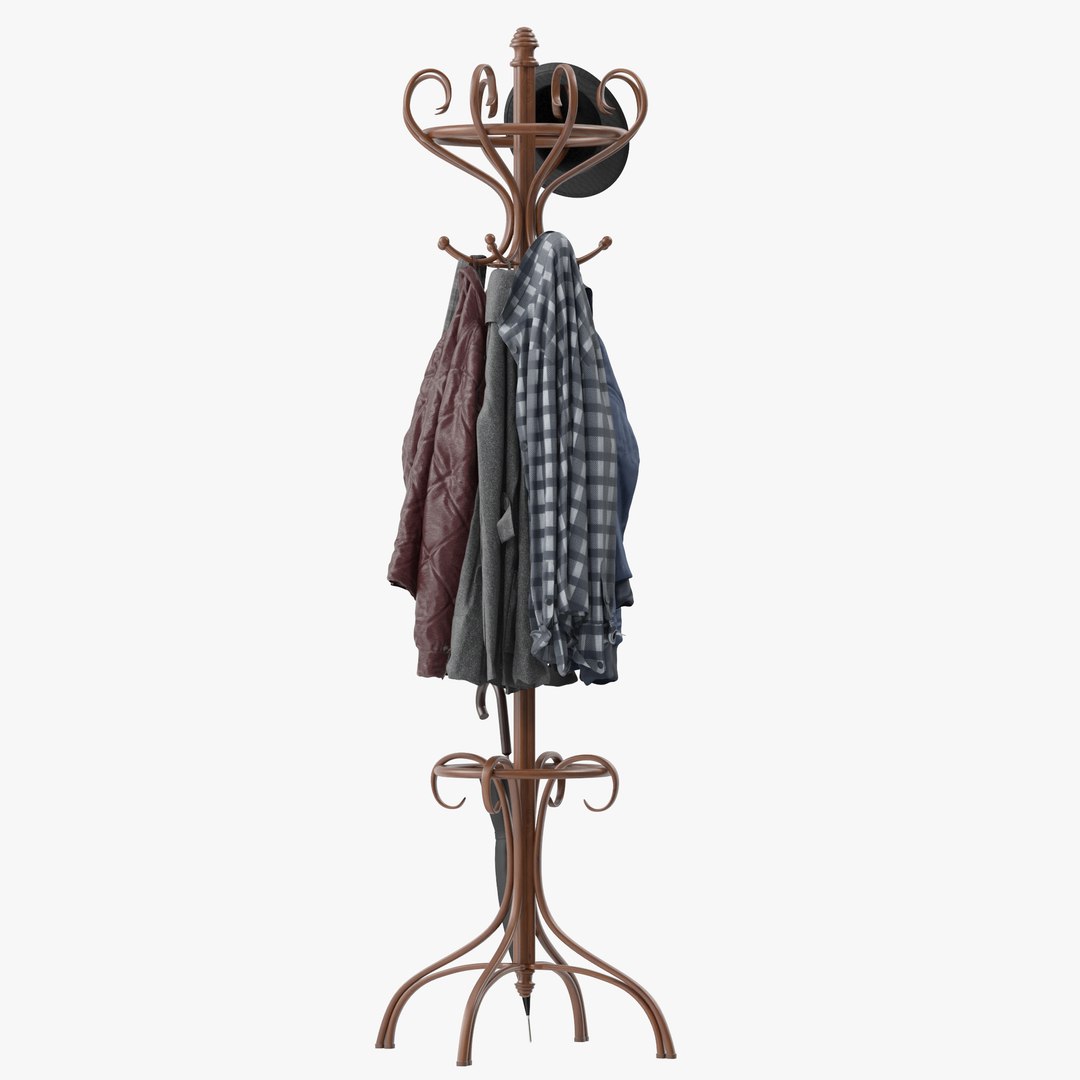 Bentwood Hat Coat Stand 3D Model - TurboSquid 1430862