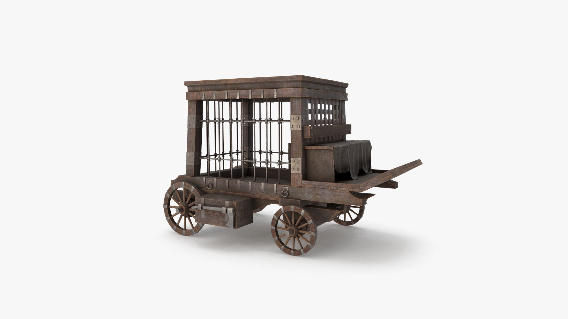 Medieval Prisoner Trolley 3D Model - TurboSquid 1383718