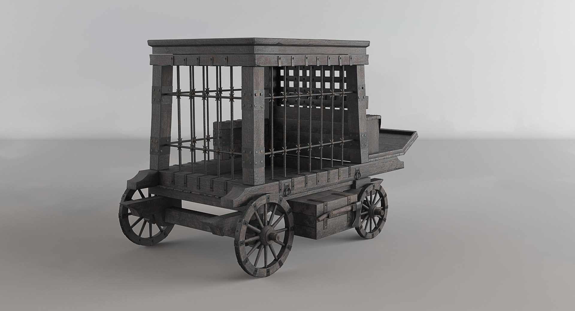 Medieval Prisoner Trolley 3D Model - TurboSquid 1383718