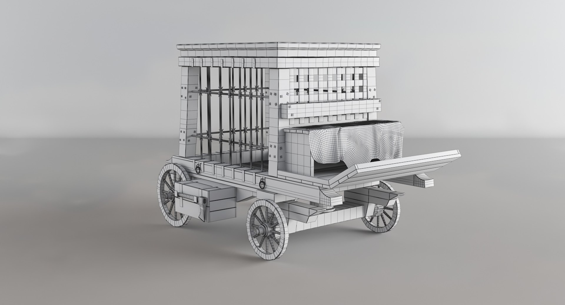 Medieval Prisoner Trolley 3D Model - TurboSquid 1383718