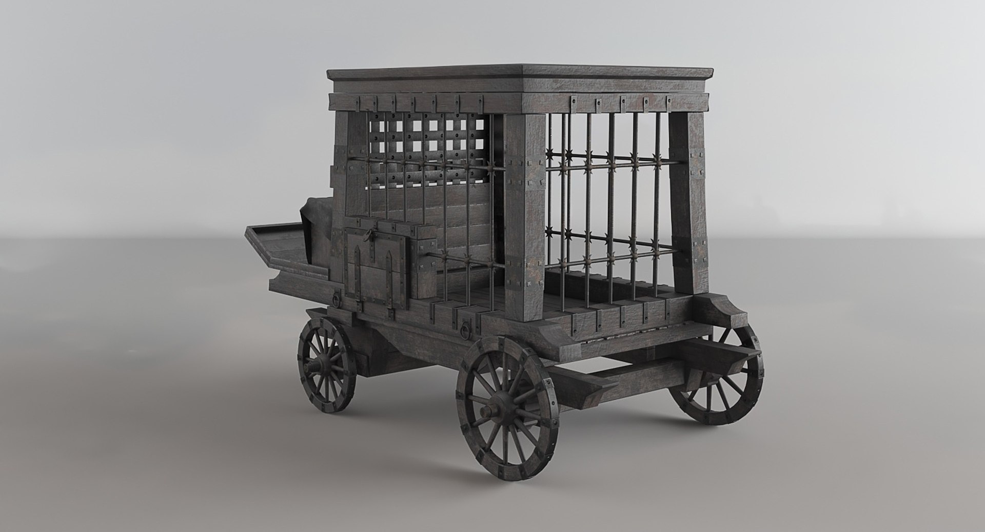 Medieval Prisoner Trolley 3D Model - TurboSquid 1383718