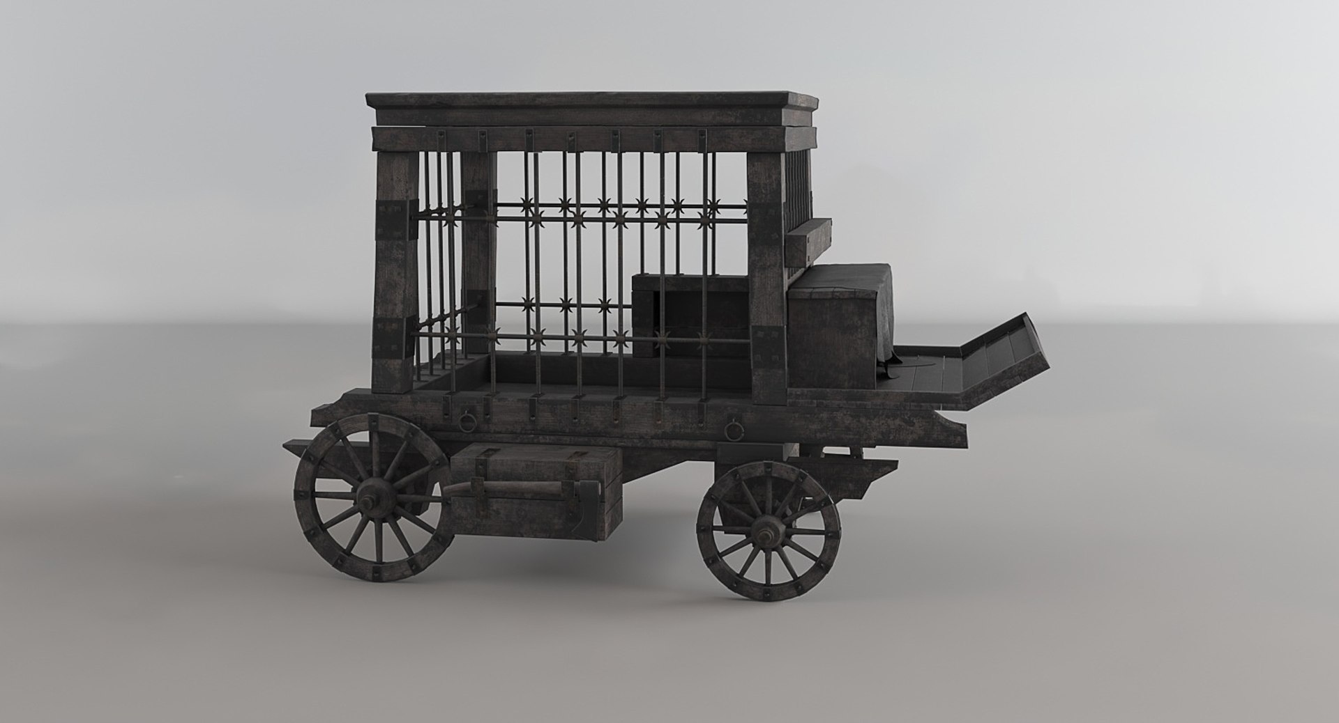 Medieval Prisoner Trolley 3D Model - TurboSquid 1383718