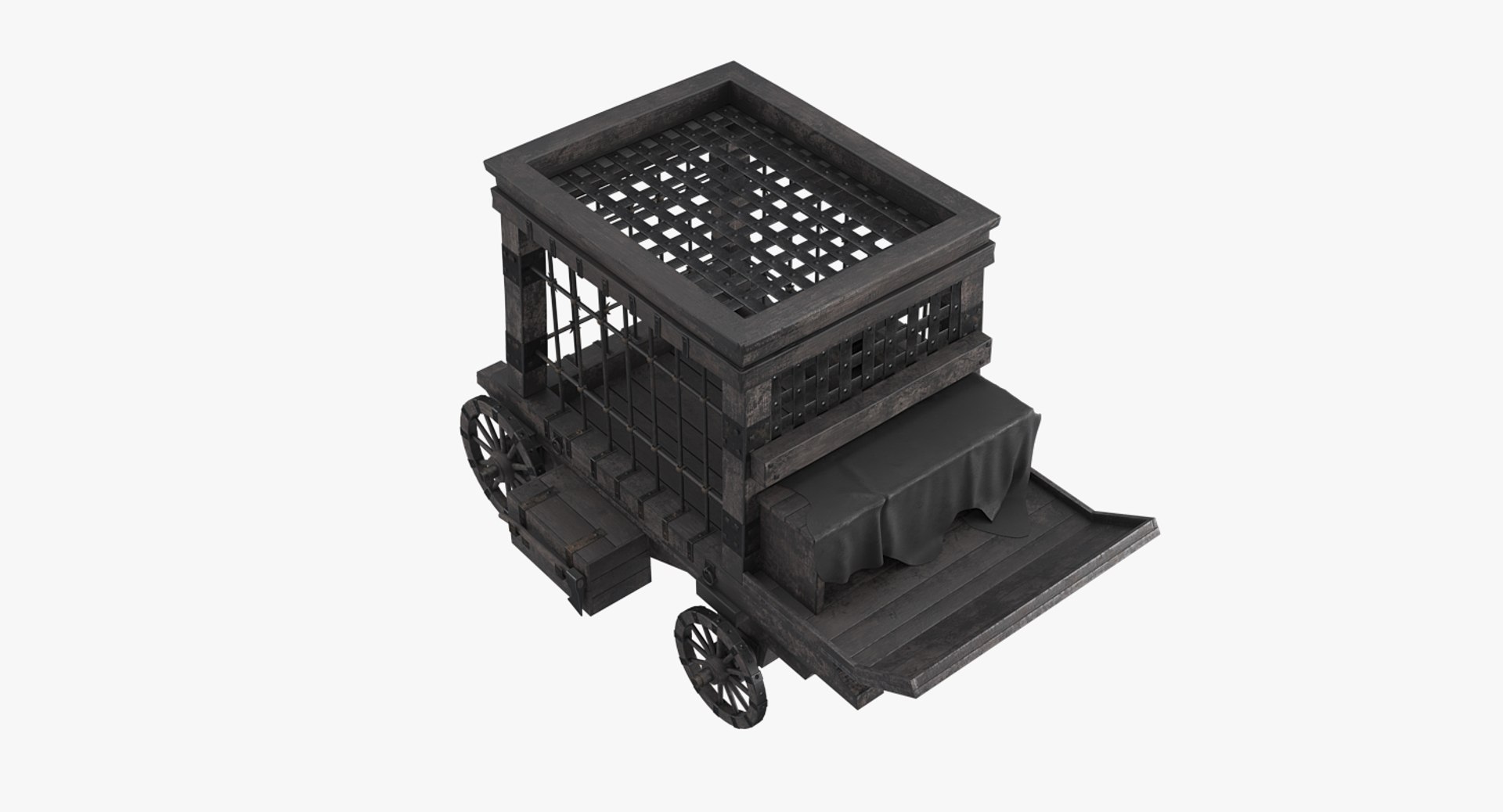 Medieval Prisoner Trolley 3D Model - TurboSquid 1383718