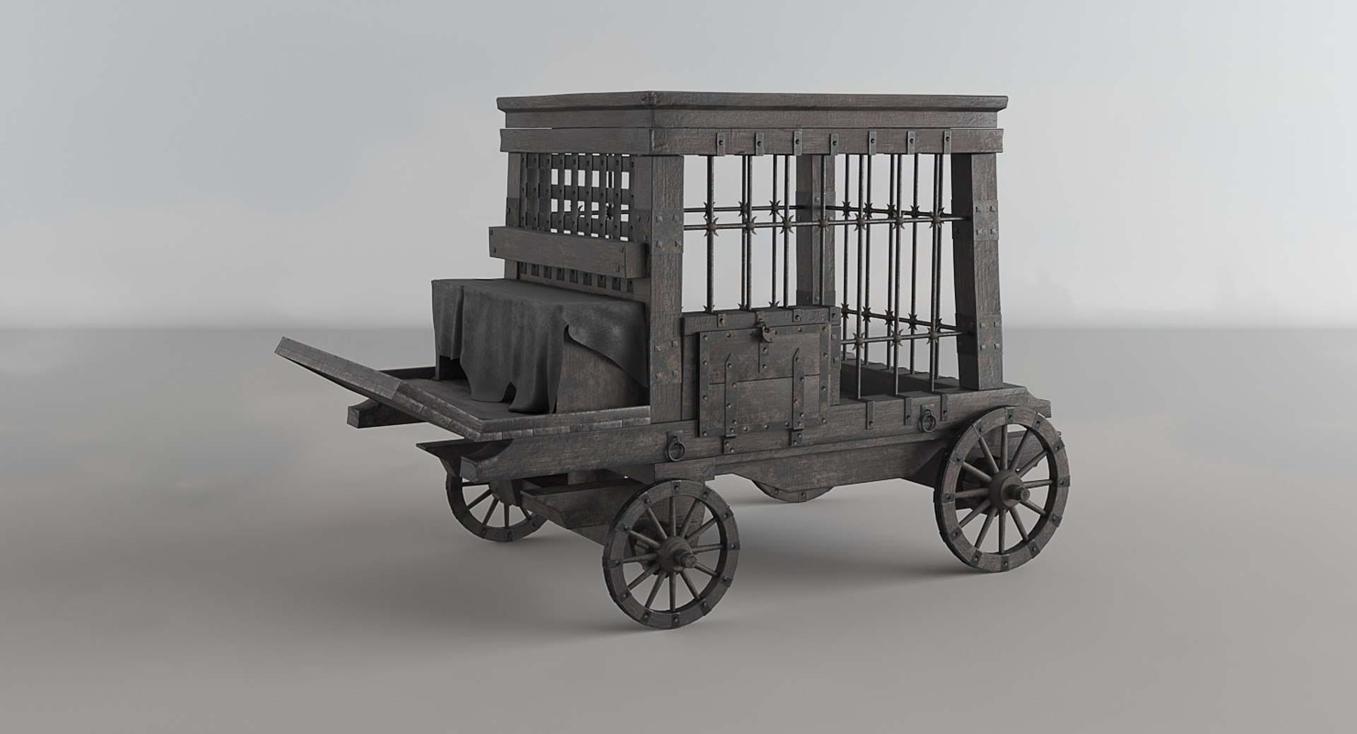 Medieval Prisoner Trolley 3D Model - TurboSquid 1383718