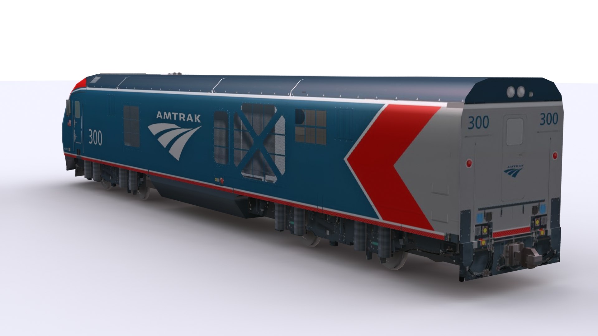 3D Amtrak ALC 42 Locomotive With LHB Carriage Model - TurboSquid 1826767