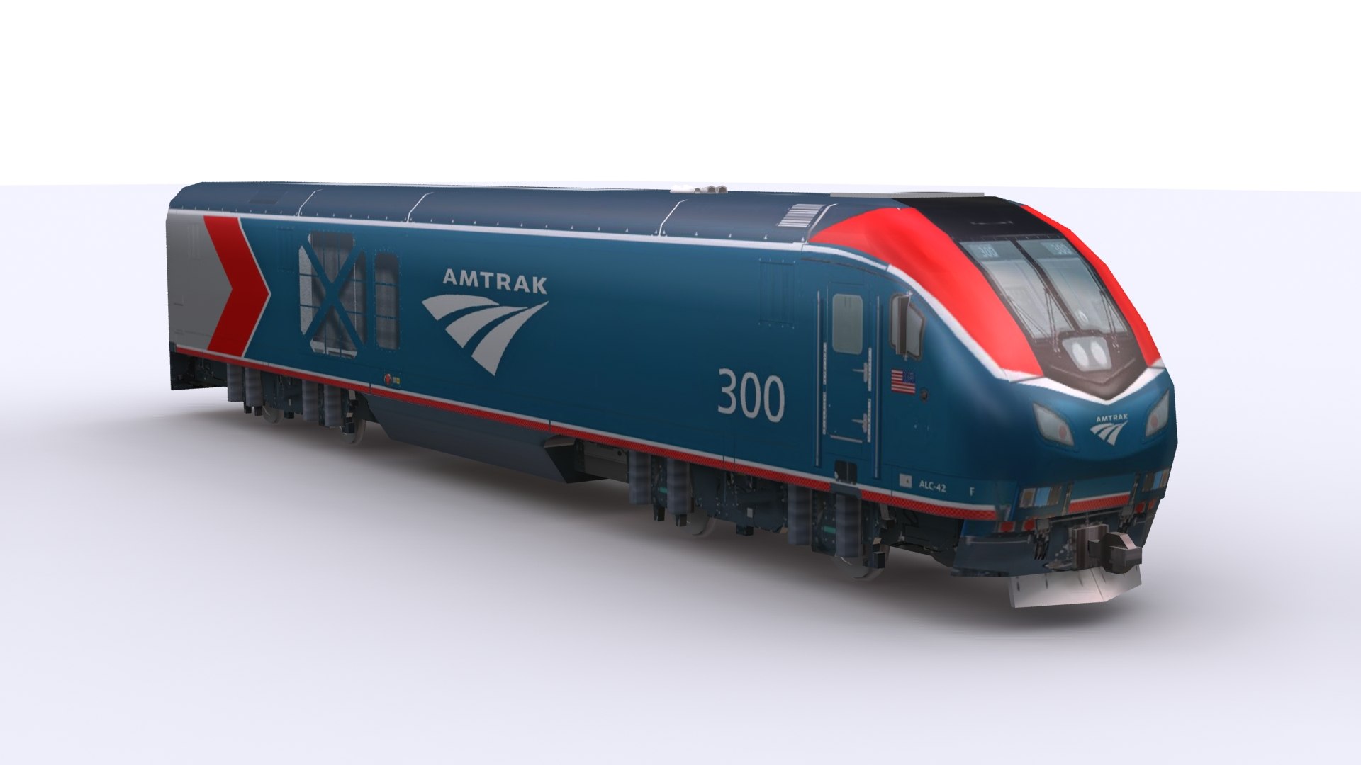 3D Amtrak ALC 42 Locomotive With LHB Carriage Model - TurboSquid 1826767