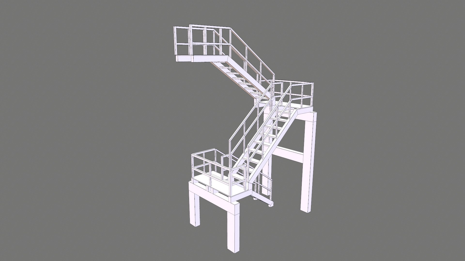 3D Stair Case - TurboSquid 2304616