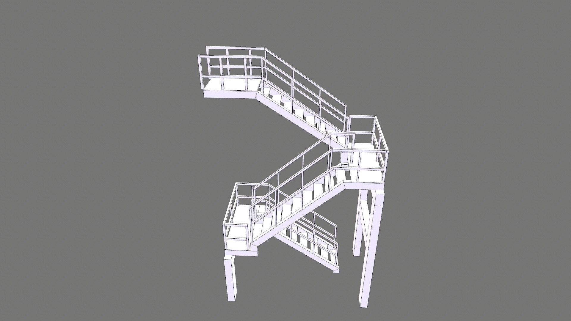 3D Stair Case - TurboSquid 2304616