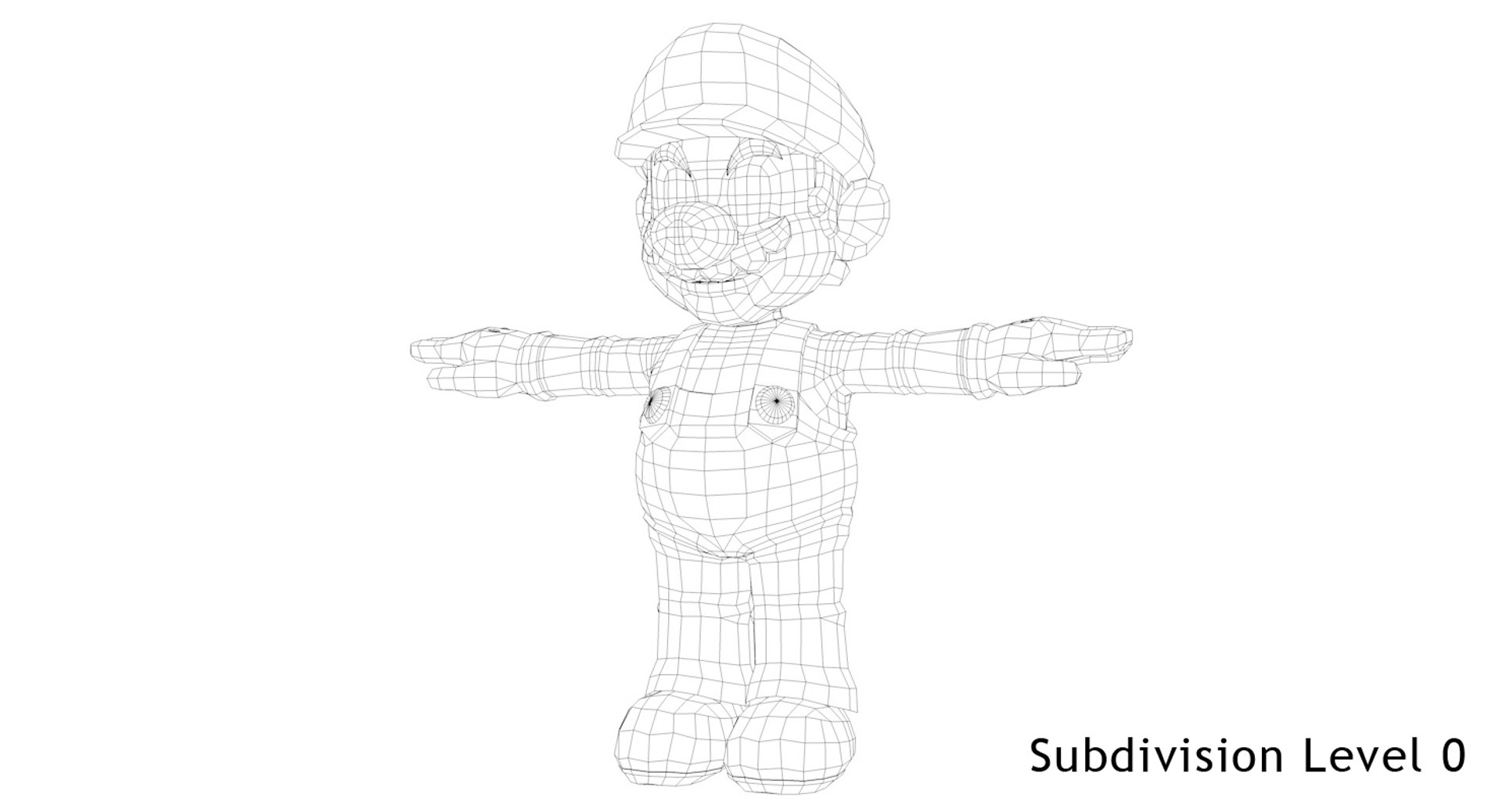 Mario Cartoon Character 3d 3ds