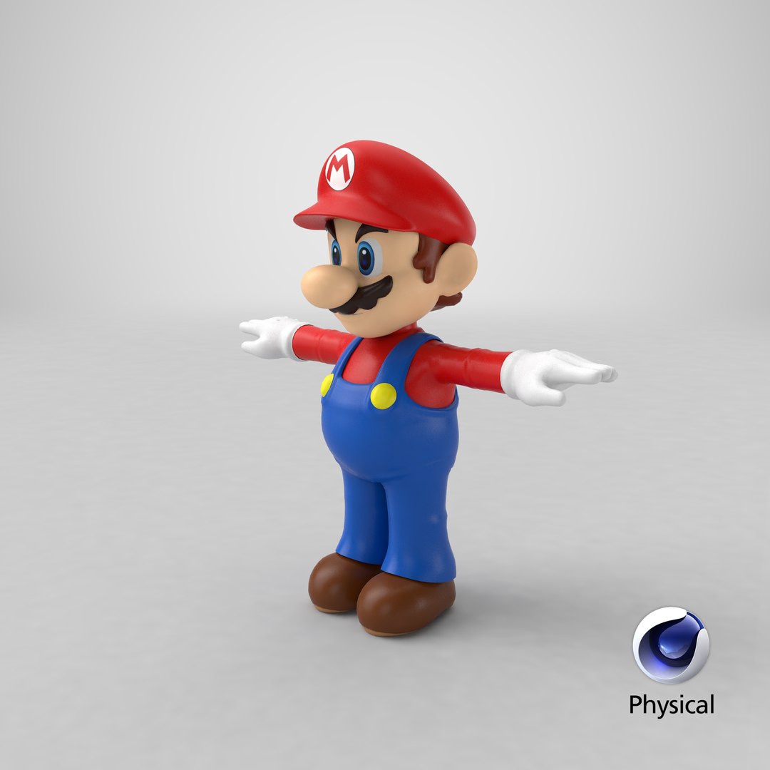 mario cartoon character 3d 3ds