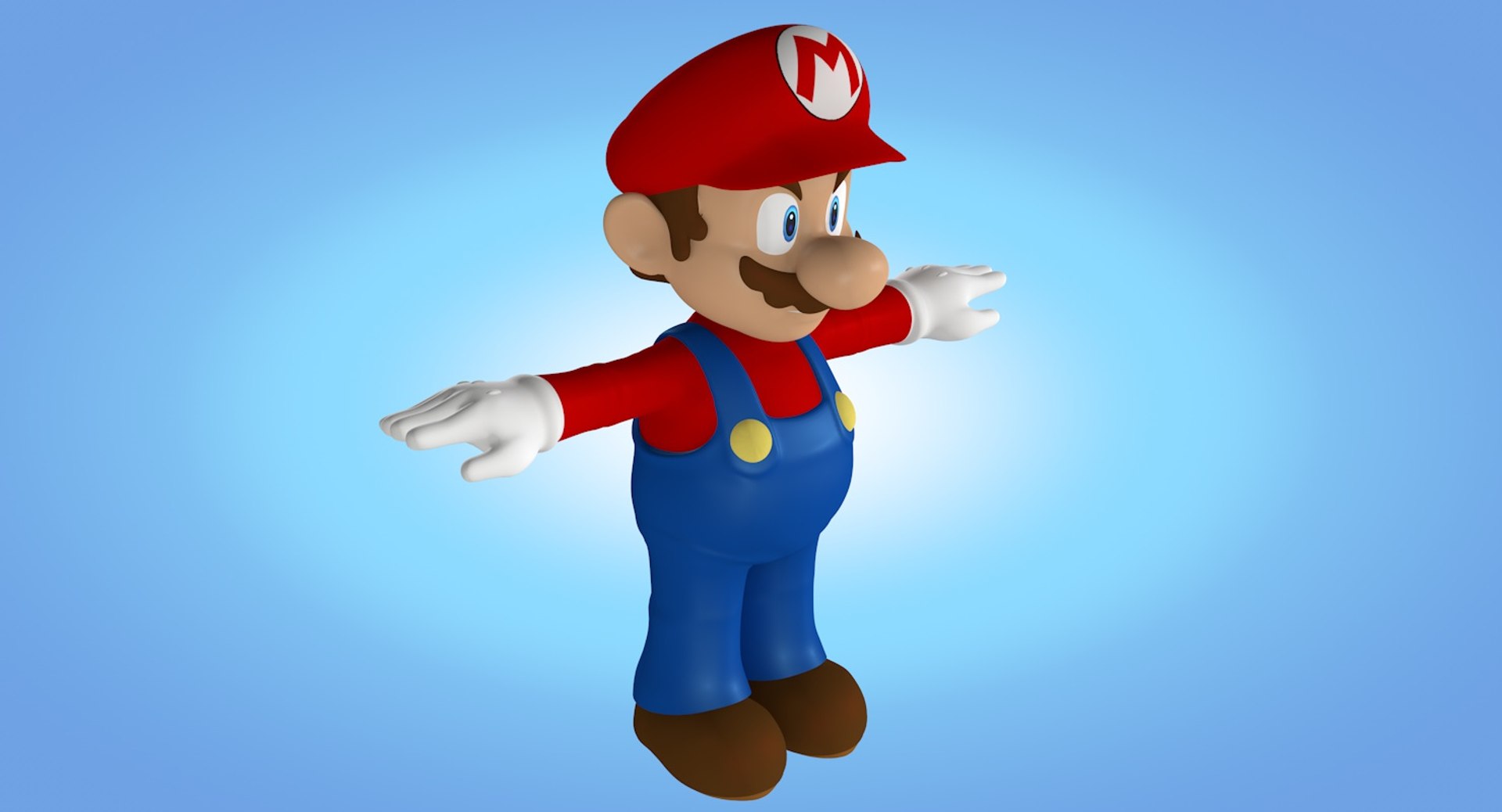 Mario Cartoon Character 3d 3ds