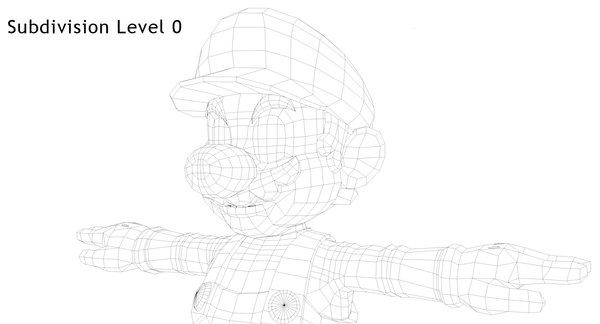 mario cartoon character 3d 3ds
