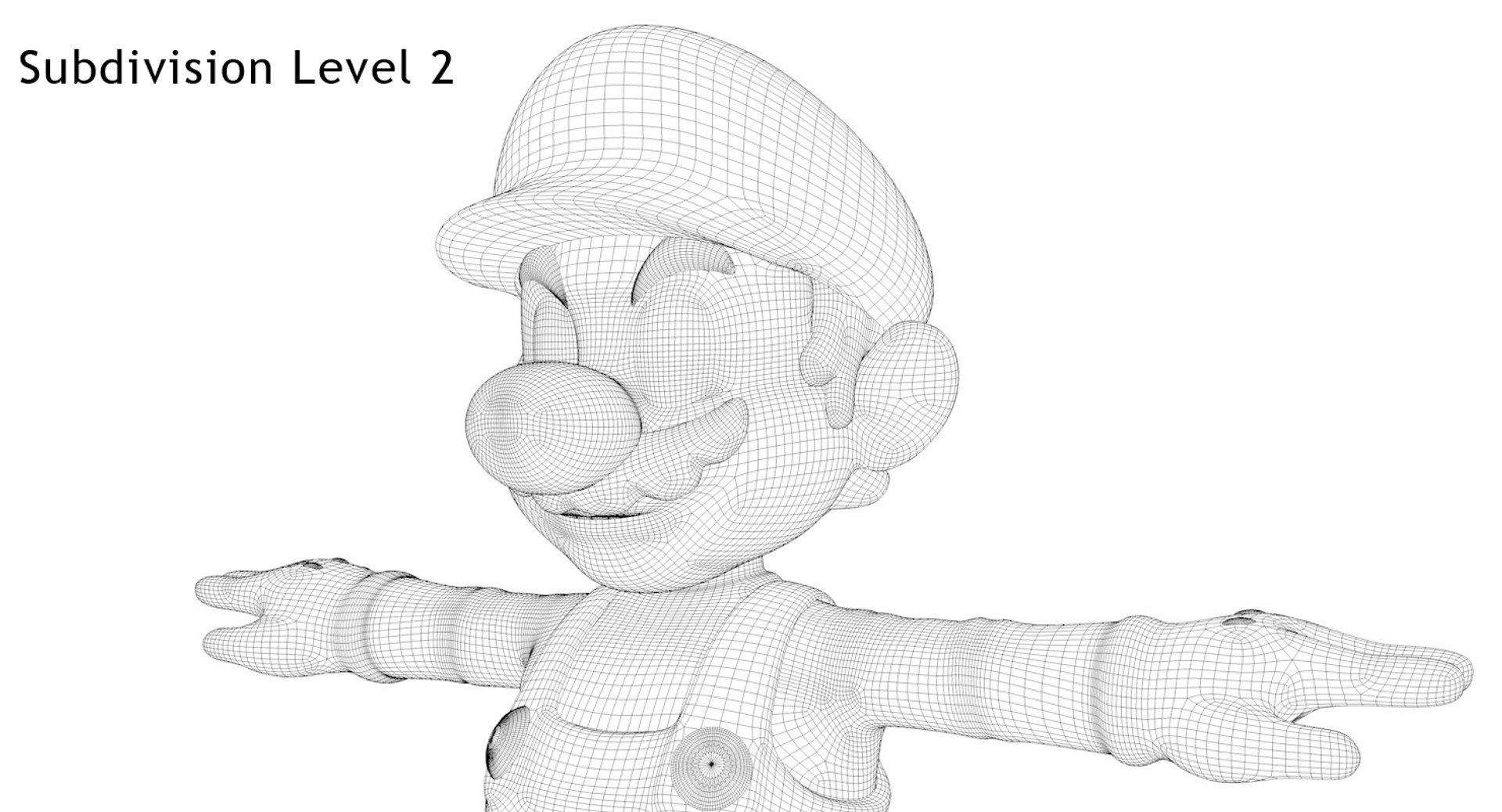 Mario Cartoon Character 3d 3ds
