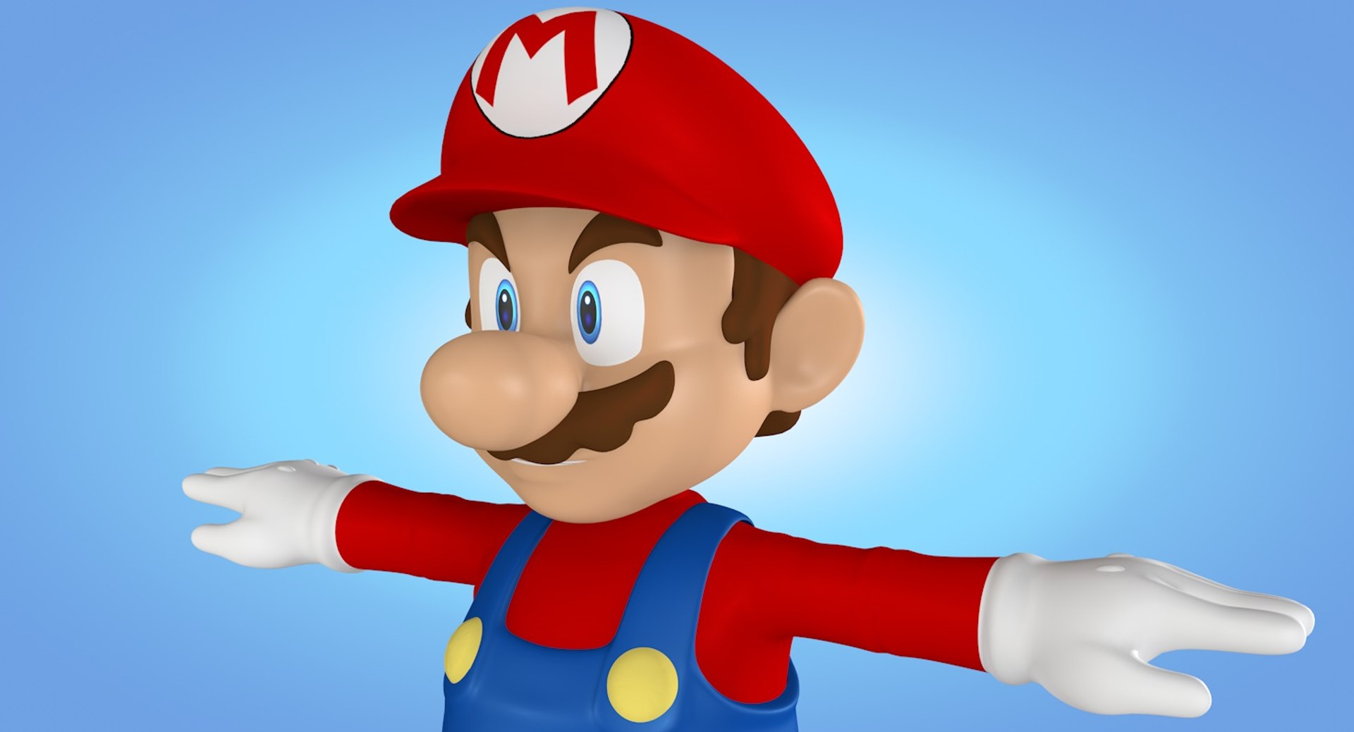 Mario Cartoon Character 3d 3ds
