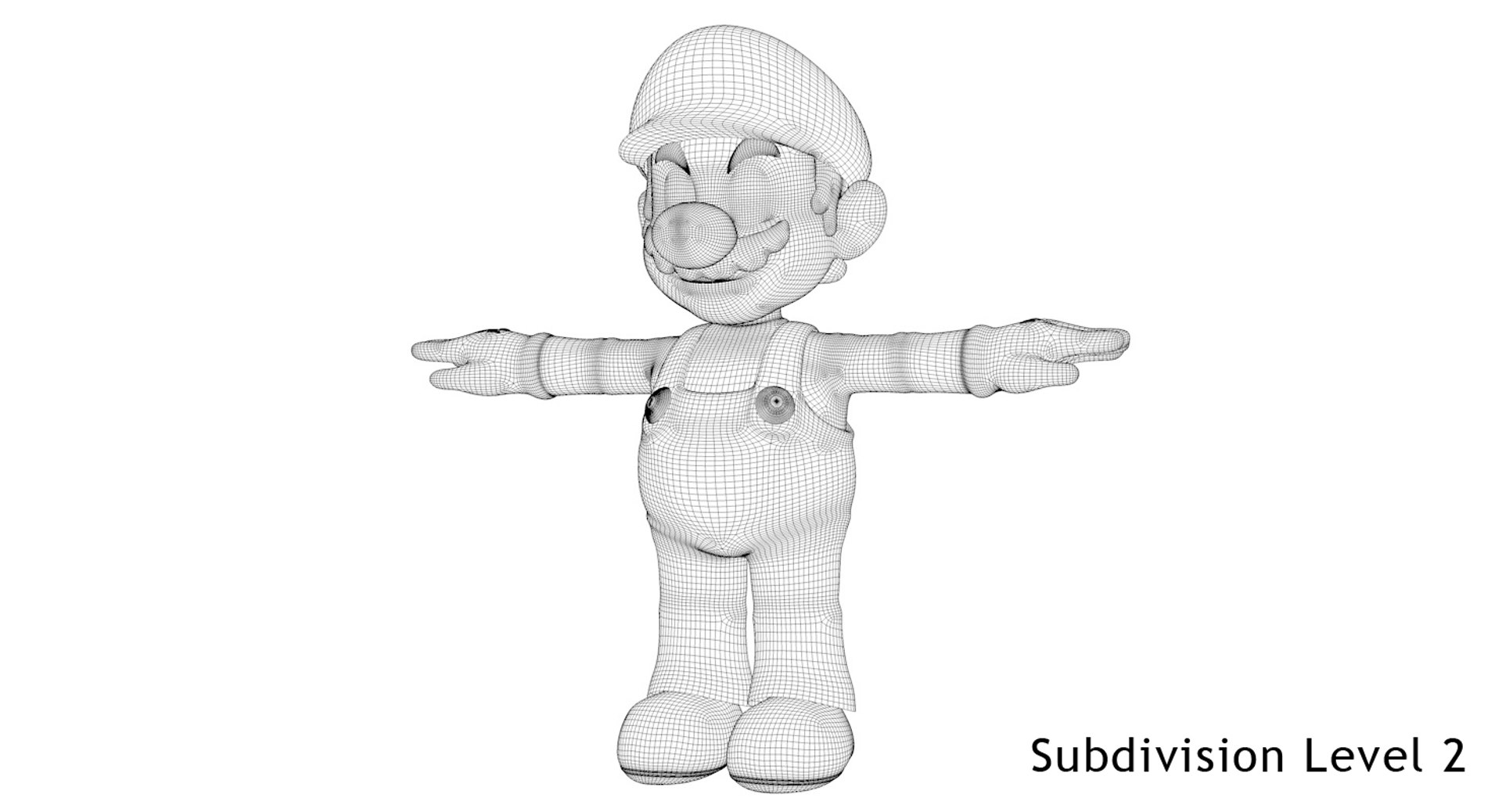 Mario Cartoon Character 3d 3ds