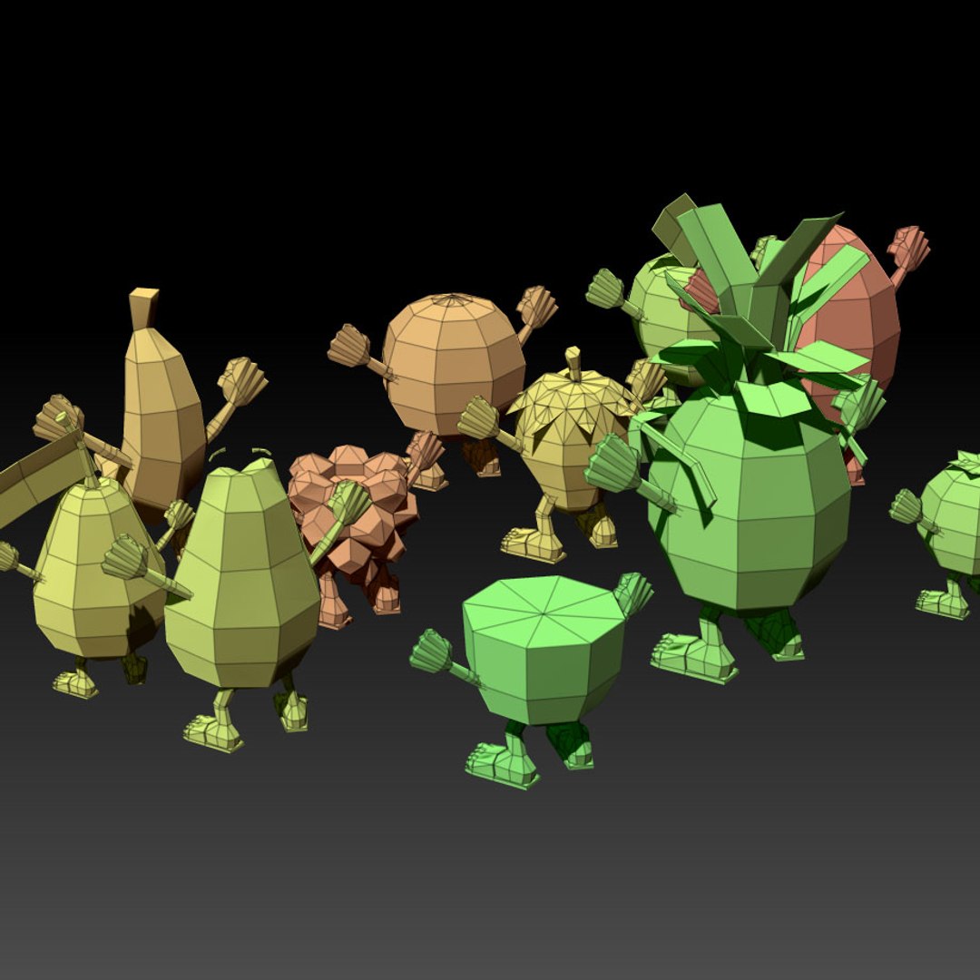 Fruits Characters 3d Ma