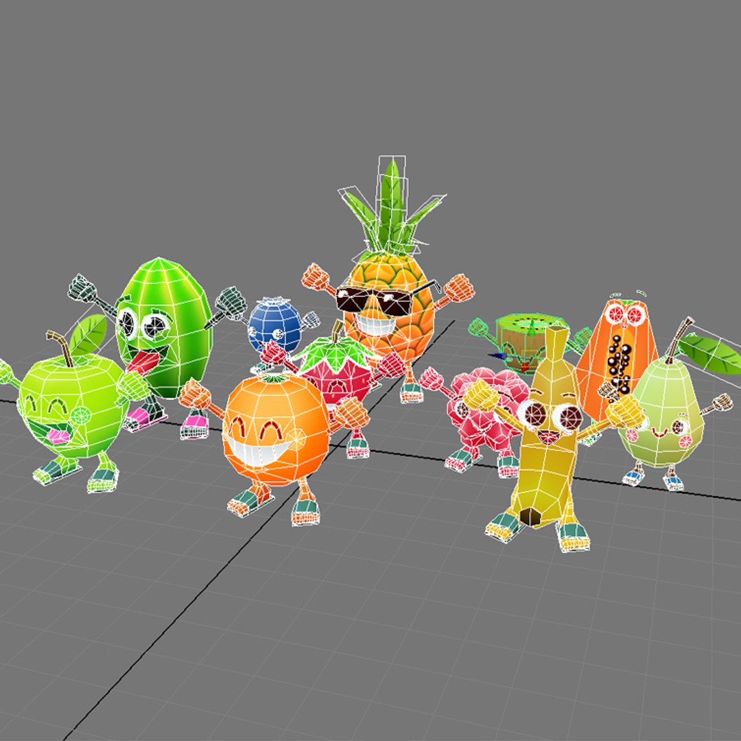 Fruits Characters 3d Ma